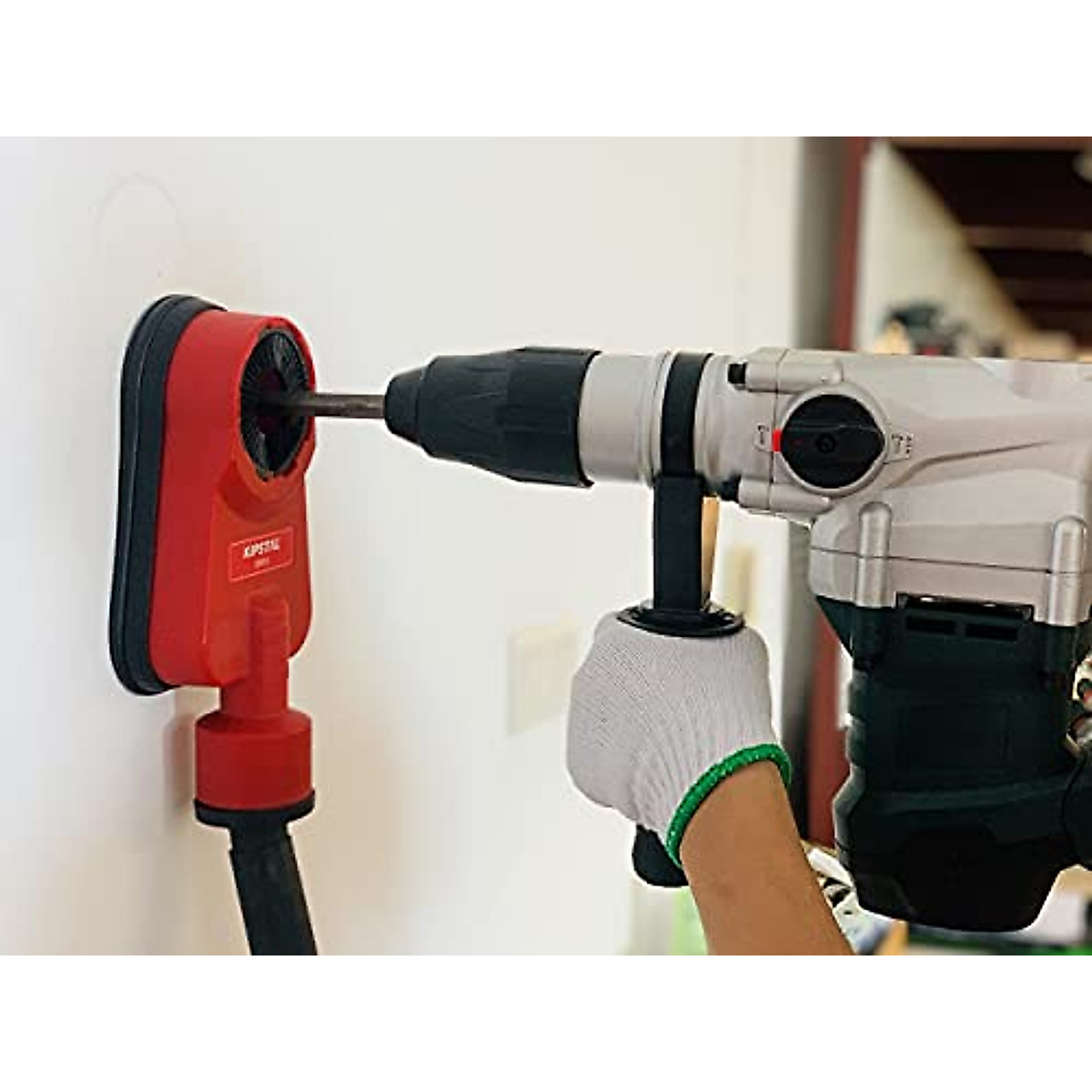 KIPSTAL Dust Shroud for Drill Max 2-5/8 Inch (70mm) Hammer Power Tool Attachment Universal Dust Extractor Adjustable