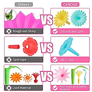 CENOVE Toddler Toys for 3 4 5 6 7 Year Old Girls and Boys,Flower Garden Building Toy with Carry Box, STEM Toys for Preschool Children Educational Activity