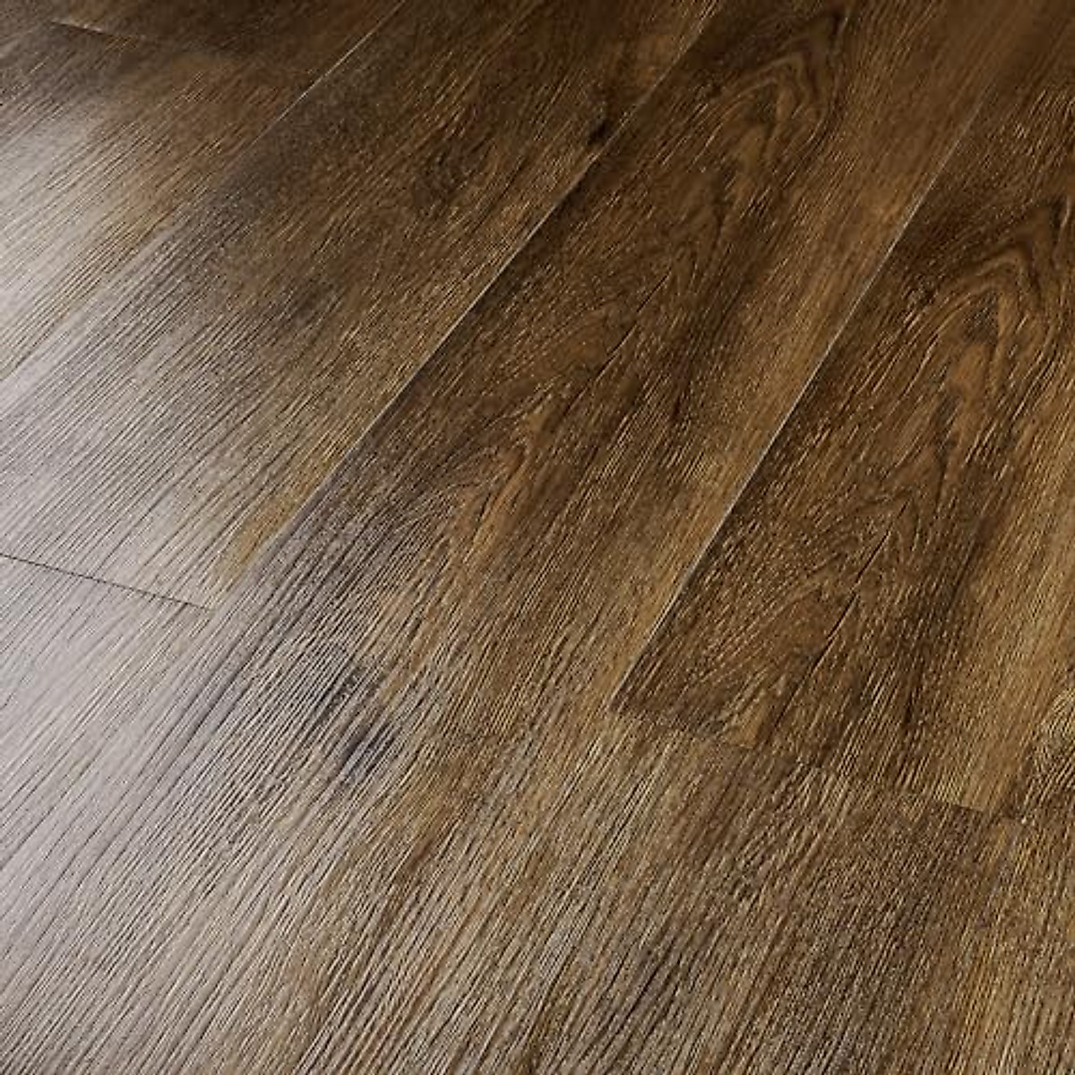 Livelynine Wood Vinyl Flooring 6-Planks 6x36 Brown Laminate Flooring Sheet Peel and Stick Waterproof Floor Tile Bathroom Tile Stickers Renter Friendly Floor Tiles Sticky Bathroom Tiles Kitchen Floor