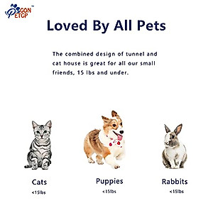 GONPETGP Cat Tunnel Toy and Cubes Combo, Cat Tunnels for Indoor Cats with Play Ball, Interactive Crinkle Collapsible Tent and Cubes, Cat Tube for Puppy Pet Rabbit - All in One Set of 3