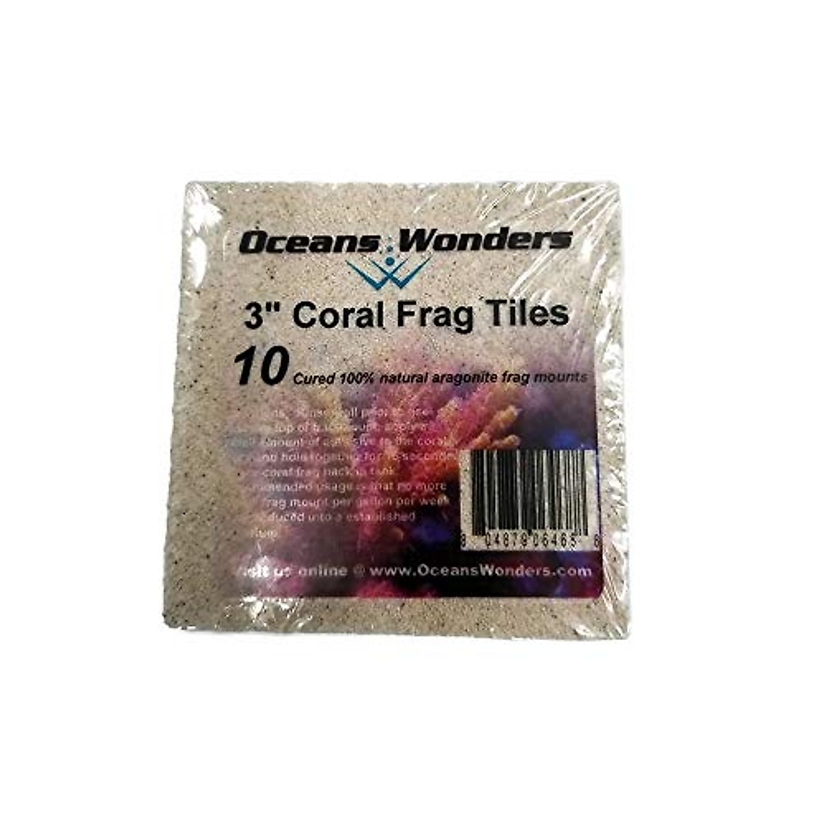 Oceans Wonders XXL 3" Coral Frag Tiles 10pc