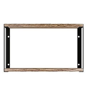 Wallniture Roca 17"x6" Bookshelf for Living Room Decor, Bathroom Organizer Shelf for Bathroom Accessories, 2 Tier Floating Shelves for Bedroom, Office, Burnt Finish