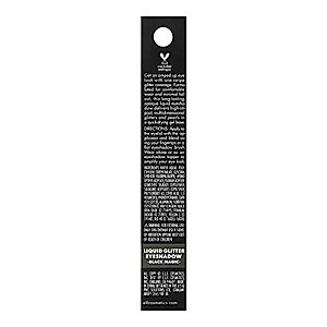 e.l.f. Liquid Glitter Eyeshadow, Long Lasting, Quick-Drying, Opaque, Gel-Based Eyeshadow For Creating High-Impact, Multi-Dimensional Eye Looks, Black Magic, 0.10 Fl Oz