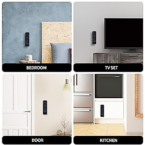 KALIONE 6 Pack Magnetic TV Remote Control Holder Wall Mount Remote Holder for Fan, Air Conditioner Remotes Holder with Self-Adhesive Back(White)