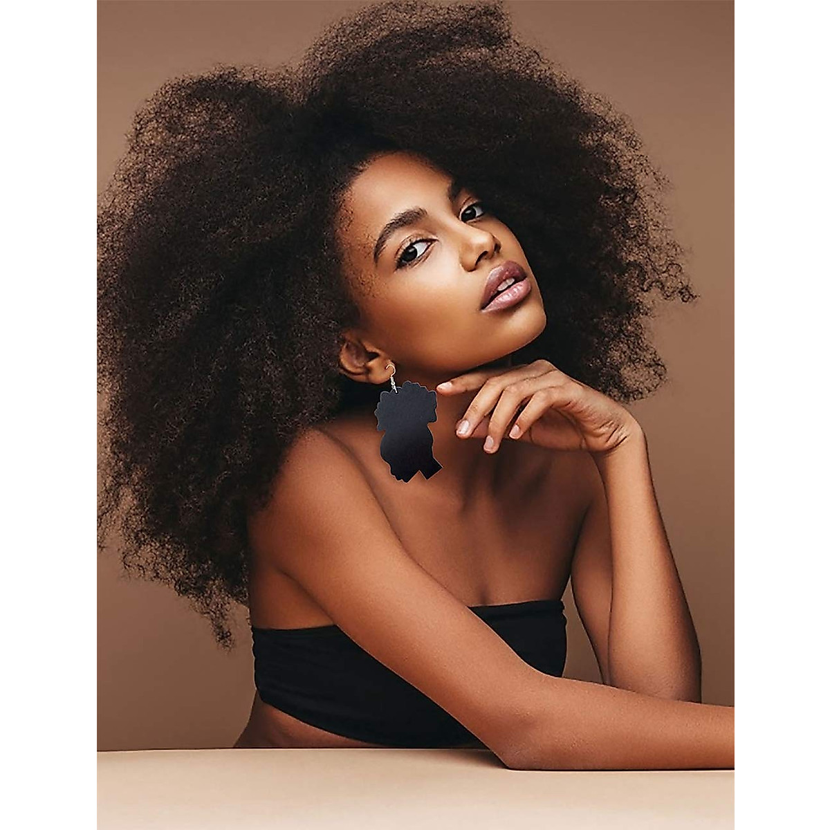 Sailimue 6 Pairs Round African Wooden Earrings for Women Drop Dangle Earrings Natural Ethnic Style Queen Earrings