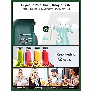 Vegetable Juicers for Celery Wheatgrass Ginger Beets, Fruit Juicer Machines Slow Masticating Juicer Cold Press Juice Extractor Pulp Separated, Quiet Motor, BPA Free, Dishwasher Safe, Easy To Clean