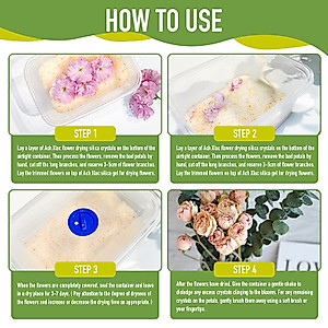 Silica Gel Flower Drying Crystals, DIY Wedding Bouquet Preservation Color Indicating Reusable, Ultra Premium Silica Gel for Drying Flowers (2 LBS)