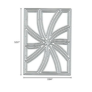 Rectangle Grid Frame Cutting Die Cuts, DIY Crafts Template Stitched Whirl Rectangle Frame Scrapbook Cards Cutting Dies Cut Stencils for DIY Embossing Card Making Decorative Paper Dies Scrapbooking