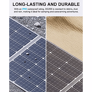 200W Portable Solar Panel,Ultre-Light 9.9lbs,20V Foldable Solar Charger kit with MC4 Output,23% Efficiency for 98% Power Stations Outdoor Camping Hiking Van RV Trip