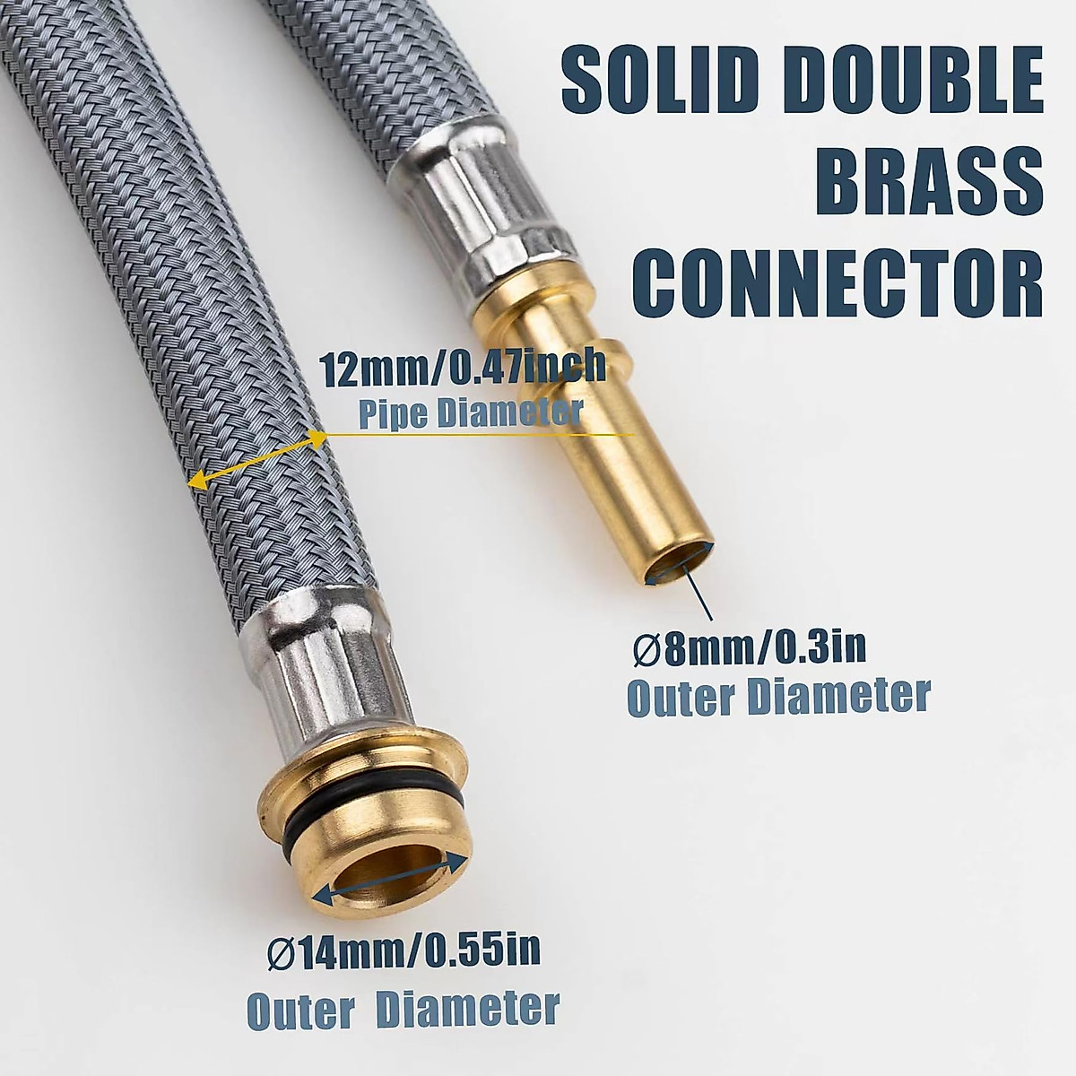 88624000 Kitchen Faucet Hose Replacement Part for Hansgrohe Pull Down Spray Hose 95507000 95506000, 59-inch