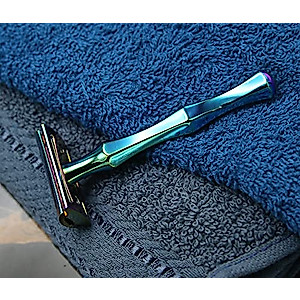 Safety Razor - 50 Safety Razor Blades - Double Edge Blades - Safety Razor Kit For Men & Women W/Safety Razor Leather Protective Case - German Stainless Steel - Ergonomic - wood - Mild