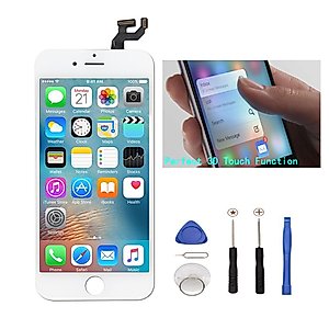 White Replacement LCD Screen Compatible with iPhone 6S Plus 5.5 Inch Display Digitizer Assembly Full Complete Front Glass with Repair Tools