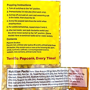 crait Carnival King All-In-One Popcorn Kit for 4 Ounce Popper – 16 Cups of Popped Popcorn Per Packet – Easy to Use Popcorn Portion Packs (5 Pack)