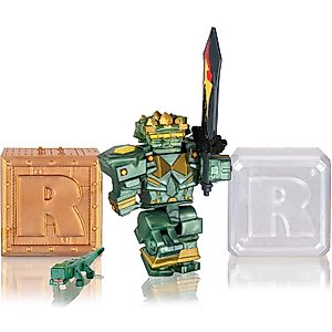 Roblox Celebrity Collection - Fantastic Frontier: Gold Corrupted Knight + Two Mystery Figure Bundle [Includes 3 Exclusive Virtual Items]