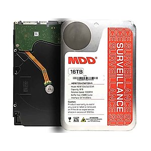 MDD MAXDIGITALDATA (MDD16TSATA25672DVR 16TB 7200RPM 256MB Cache SATA 6.0Gb/s 3.5inch Internal Surveillance Hard Drive - 3 Years Warranty (Renewed)