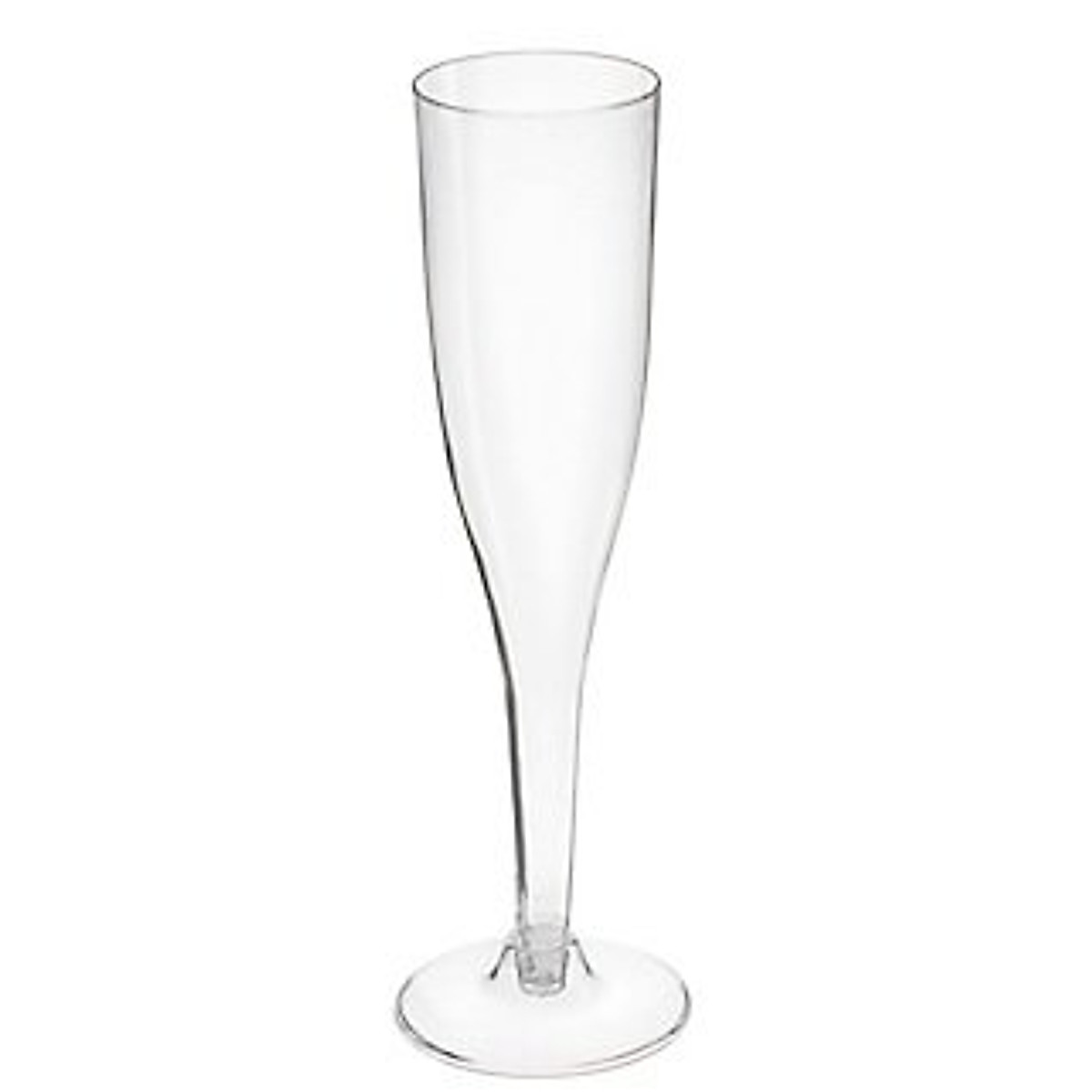Oojami 100 Plastic Classic Champagne Disposable Flutes for Parties Plastic cups Wedding Party Toasting Cocktail Cups Bulk Party Pack (Clear)