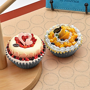 200 Pcs Rose Gold Foil Cupcake Liners Standard Baking Cups Muffin Paper Cases