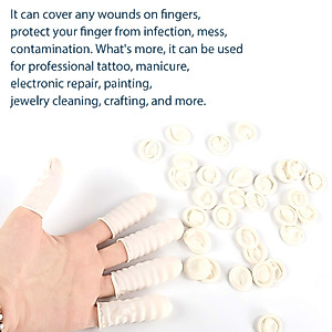 GreenLife® 100/300/500pcs General Finger Cots Finger Protector Finger Support Disposable Latex Nail Cover Durable High Elastic Anti Static Protect Sleeves Tool (100pcs)