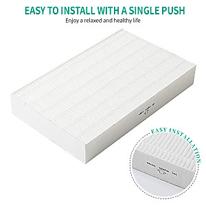 Gazeer 6 Packs True HEPA Replacement Filter Compatible with Honeywell for HEPA R Filter (HRF-R1 HRF-R2 HRF-R3) HPA090, HPA100, HPA200, HPA250 and HPA300 Series
