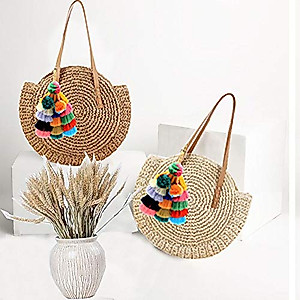 Donalworld Women Hipster Flower Cloth Crossbody Purse Straw Bag Army