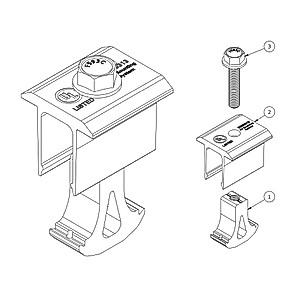 SnapNrack Ultra Rail Mid Clamp - Silver