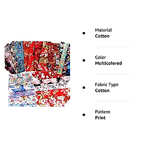ACCOCO 30pcs 8" x 10"(20cm x 25cm) Cotton Craft Fabric Bundle Squares Patchwork,Japanese Style Cotton Wrapping Cloth Squares Quilting Fabric, Bundles of Fabric for DIY Patchwork Sewing