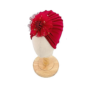 MOONHING Baby Girl Toddlers Breathable Cotton Hat Newborn Knotted Hat Cute Donut Soft Turban Bow Knot Cap