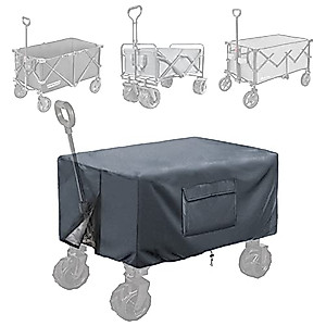 Iceberg Elf Waterproof Wagon Cover, Folding Wagon rain Covers 38" L x 22" W x 20" H, 600D Heavy-Duty Fabric, (Cover only, Accessories not Included) Grey