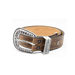ARIAT Women's Fatbaby Center Stitch Belt, Brown, 34