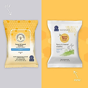 Burt's Bees Baby Face & Hand Cloths, Unscented Cleansing Wipes,30 Wipes - Pack of 3 30 Count (Package May Vary)