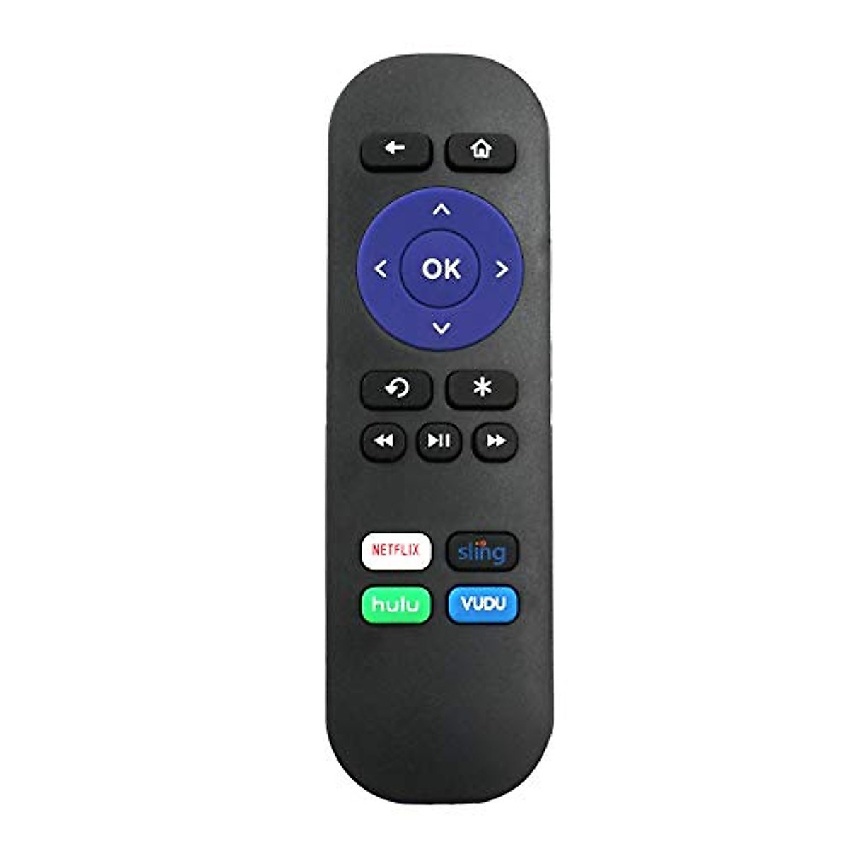 New IR Replaced Remote fit for Roku 1 2 3 4 HD LT XS XD Express 3900R Premiere 4620XB 4210XB 3900R 2500R 2700R 2450XB w Channel Shortcut Buttons, NOT Support for Any Stick or TV