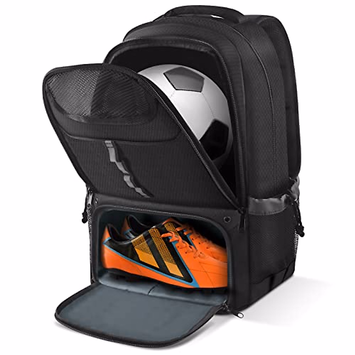 BROTOU Soccer Bag, Basketball Backpack with Ball Compartment, Soccer Backpack for Basketball/Volleyball/Football, Large Capacity Sports Equipment Bags for Men/Women