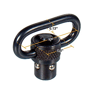 UTG Standard Push Button QD Sling Swivel, 1" Loop , Black