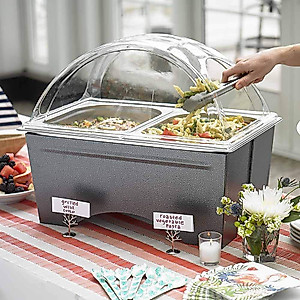 Sterno Clear Dome Chafer Dish Lid, Dual Openings, 3-Pack