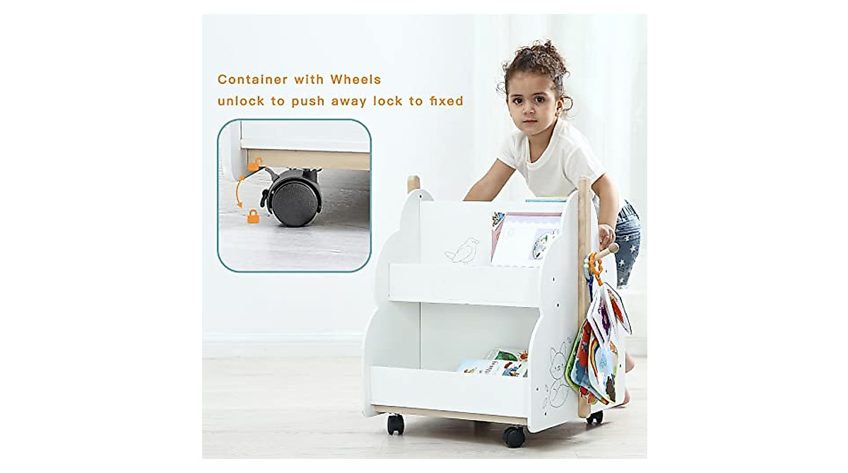 Labebe Baby Bookshelf on Wheels - Encouraging Reading Fun