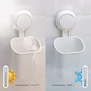 TAILI Suction Corner Shower Caddy Bathroom Shower Shelf & TAILI Suction Cup Toothbrush Holder