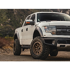 RockTrix RT111 17 inch Wheel Compatible with 2009-2024 Ford F150 17x9 6x135 Wheels (-12mm Offset, 4.5in Backspace) 87.1mm Bore, Bronze Wheels, Also fits 2022+ Bronco Raptor Rims