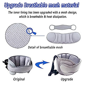 Car Head Support Toddle Car Neck Relief Baby Child Car Seat Adjustable Head and Neck Support Band - A Comfortable Sleep Solution (Gray)