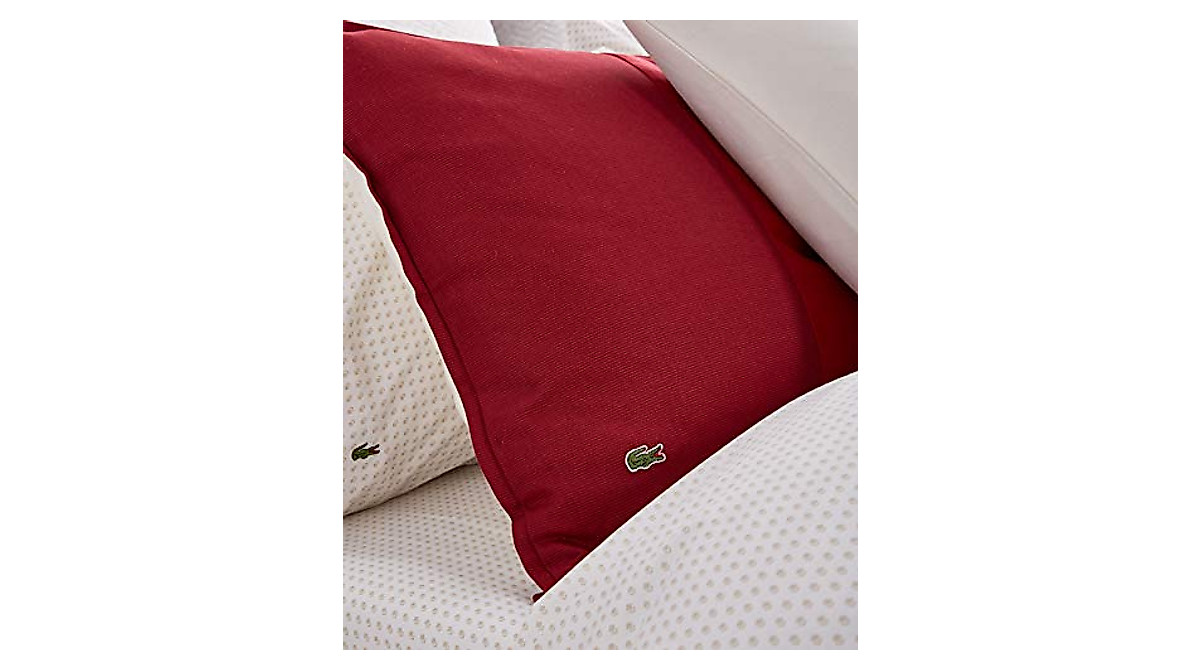 Lacoste Cliff Duvet Set, Bold Red Full/Queen Bedding