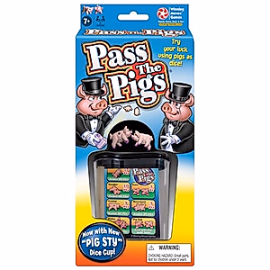 Pass The Pigs by Winning Moves Games USA, a Hilarious Pig Dice Game, Family Favorite for Over 40 Years, for 2 or more Players, Ages 7+ (1046)