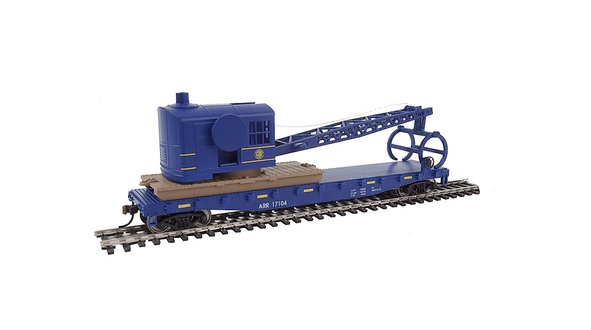 Walthers Trainline HO Scale Model Flatcar with Logging Crane - Alaska ...