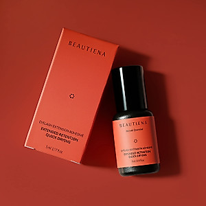 All New Professional Eyelash Extension Glue by BEAUTIENA – 7 Weeks Retention 1.0-2.0 Secs. Drying Time Semi-Permanent Long Lasting Lash Glue Eyelash Glue 0.17 Oz. (5ml) / Never for Self-Application