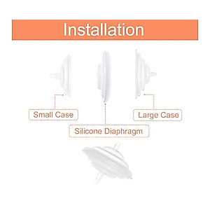 Loveishere Duckbill Valves and Silicone Diaphragm, Compatible with Momcozy/TSRETE/PADRAM/LoveOfLive/OMFMF Breast Pumps Replace momcozy S9|S10|S12 Pump Parts/Accessories,4pcs Set