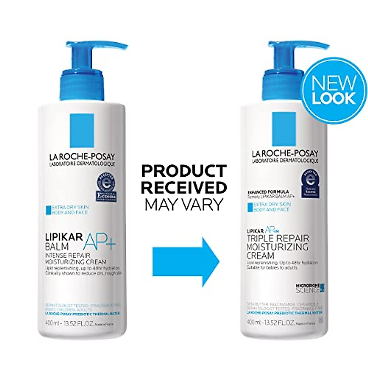 La Roche-Posay Lipikar Balm AP+ Intense Repair Body Lotion for Dry Skin, Body Cream with Shea Butter and Niacinamide, Moisturizer for Dry and Rough Skin, Sensitive Skin Safe, 13.52 Fl Oz (Pack of 1)