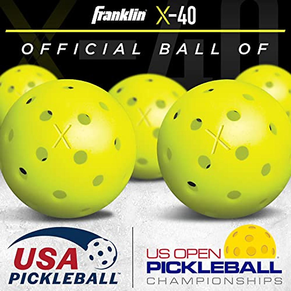 Franklin Sports Pickleball Net Set Outdoor Portable Pickleball Court Net - (2) Paddles + (2) Pickleballs - Half Court Set