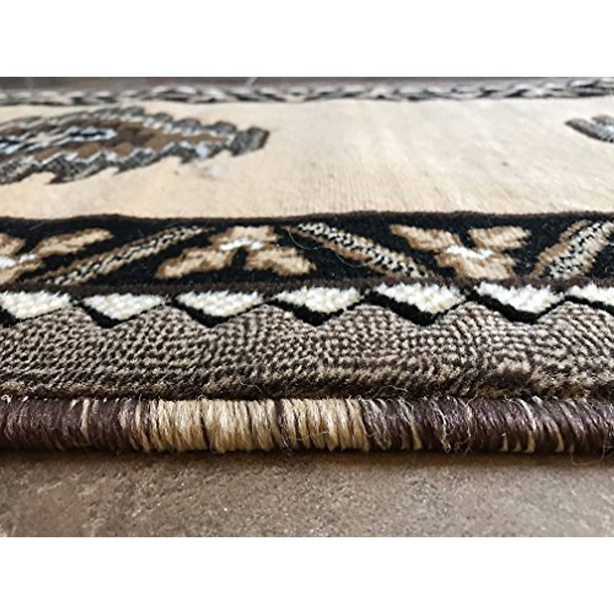 Southwest Native American Runner Rug Berber Design #D143 (2ftx7ft.1in.)