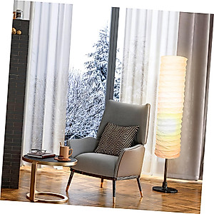 OSALADI Floor Paper Lamp Shade Nordic Minimalist Style Dust Proof Floor Standing Lamp Shade Cover Beside Column Lamp Shade for Home Hotel Bedroom