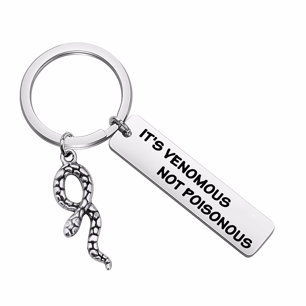 PLITI Snake Lover Gifts Snake Gifts Pet Owner Gifts It's Venomous Not Poisonous Funny Snake Key rings Reptile Owner Gifts Zookeeper Gifts Herpetology Breeder Gift Rattlesnake Gift (Snake ky)