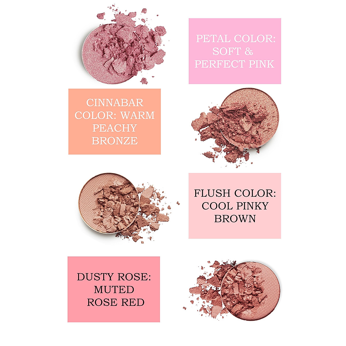 Mom's Secret 100% Natural Blush, Organic, Vegan, Gluten Free, Natural Pressed Blush, Cruelty Free, Made in the USA, 0.18 oz (Dusty Rose)