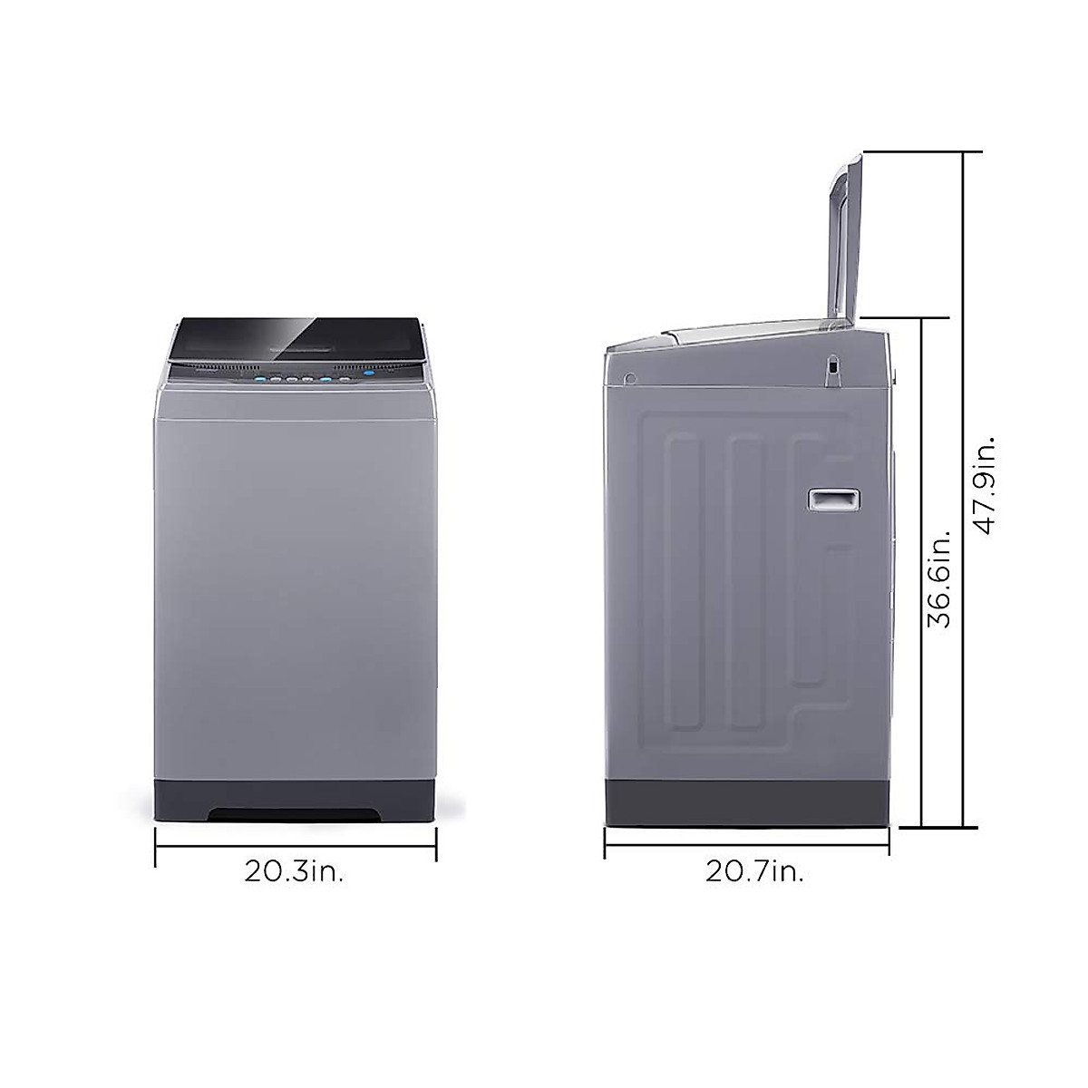 COMFEE’ 1.6 Cu.ft Portable Washing Machine, 11lbs Capacity Fully Automatic Compact Washer with Wheels & Euhomy Compact Laundry Dryer 1.8 cu.ft, Stainless Steel Clothes Dryers With Exhaust Pipe